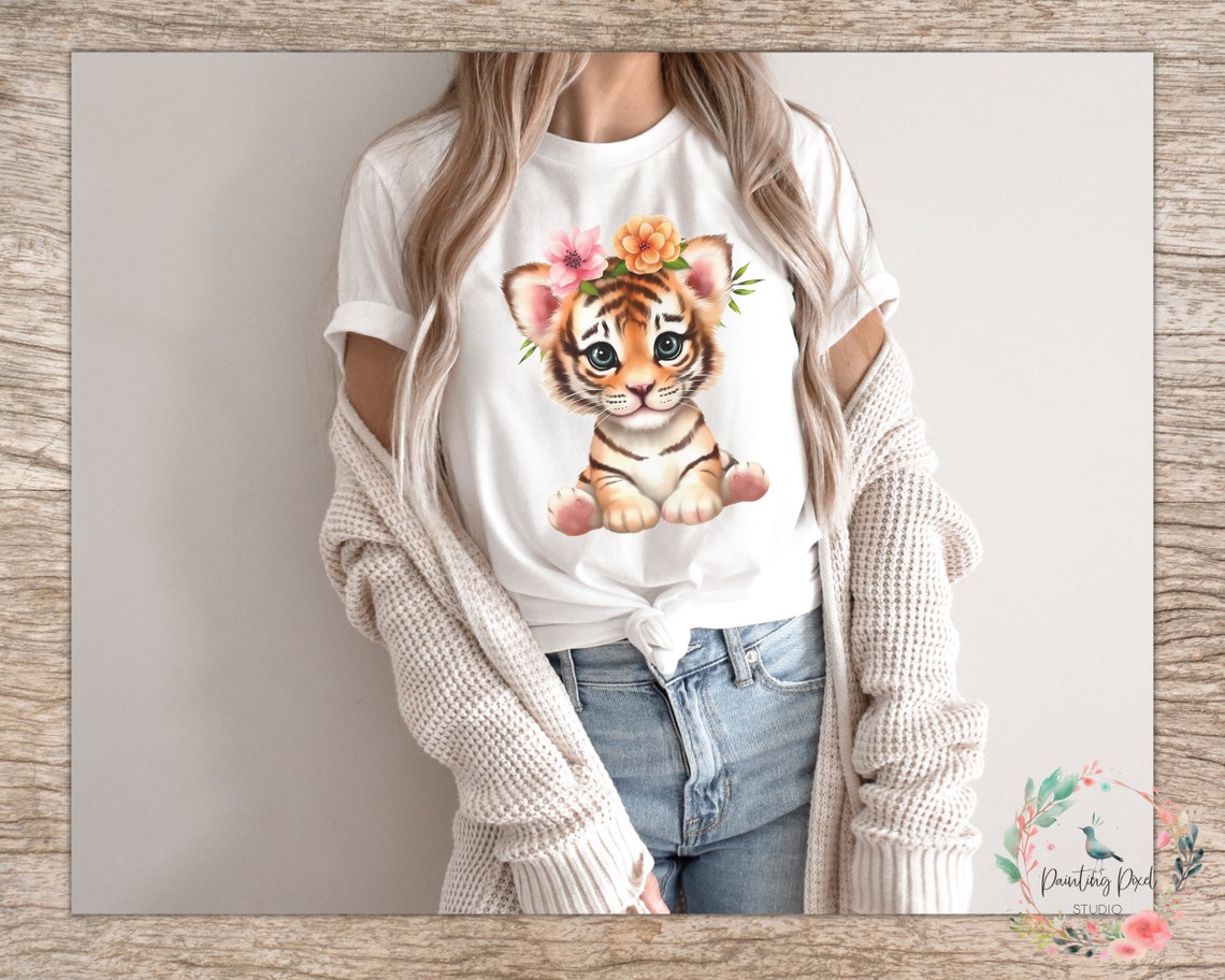 Cute Tiger Bundle Watercolor Clipart Tiger Baby Clipart - Etsy