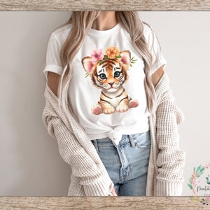 Cute Tiger Bundle, Watercolor Clipart, Tiger Baby Clipart, Boho Tiger ...