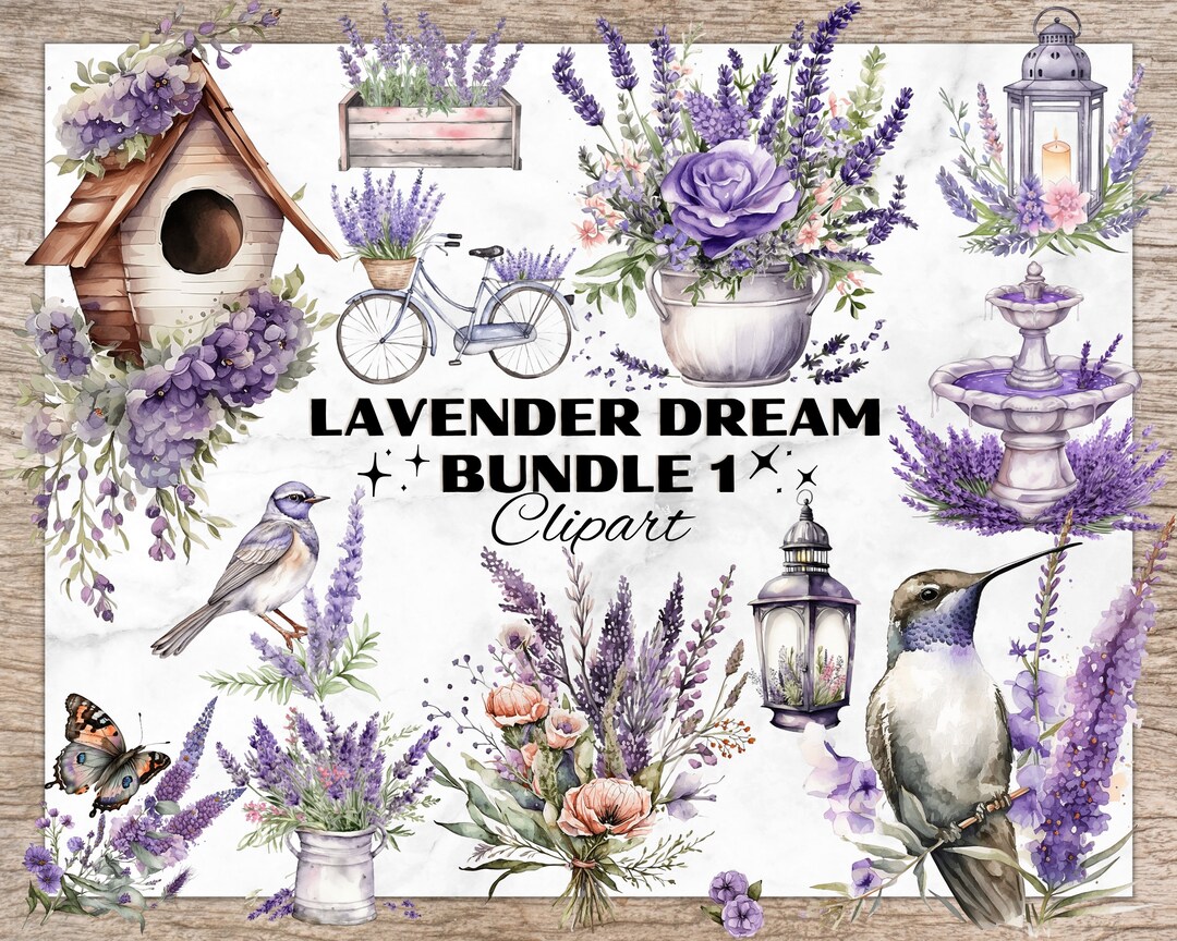 Lavender Watercolor Clipart, Lavender Cliparts, Lavender Designs ...