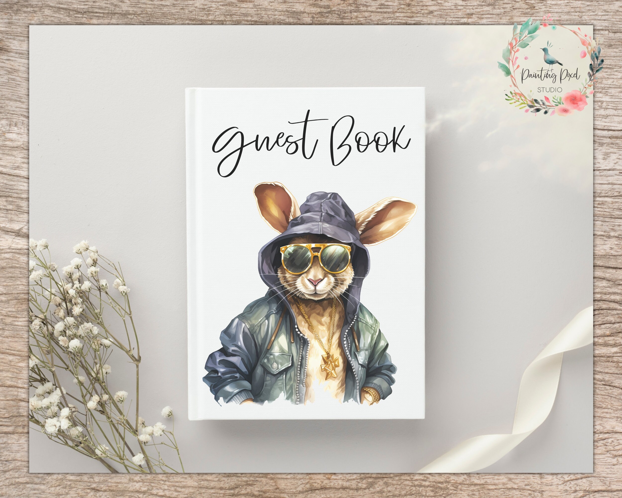 Gangsta Rapper Hip Hop Animals Bundle, Watercolor Clipart for Card ...
