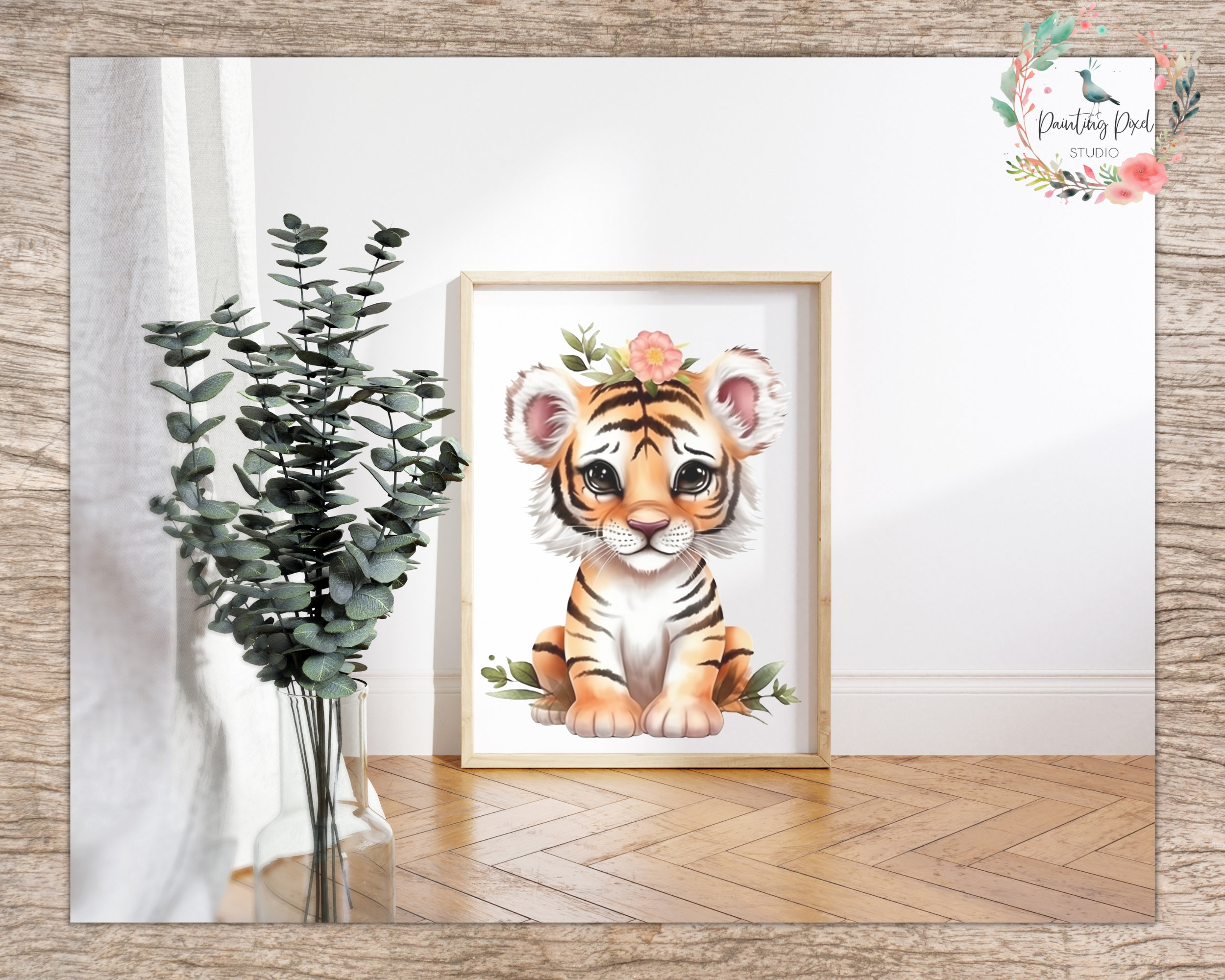 Cute Tiger Bundle Watercolor Clipart Tiger Baby Clipart - Etsy