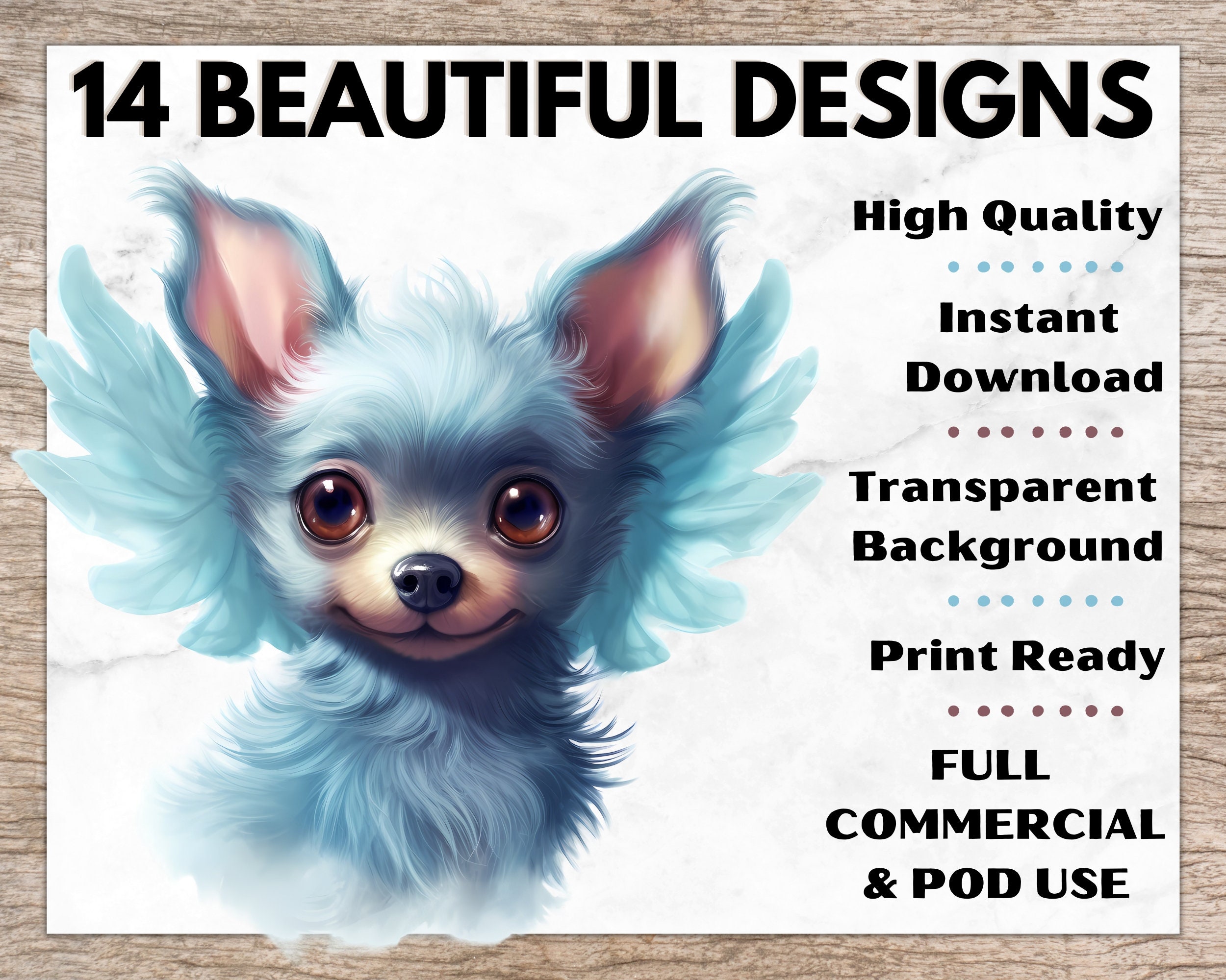 Angel Dogs Bundle, Watercolor Clipart PNG, Dog Cliparts, Kids Nursery ...