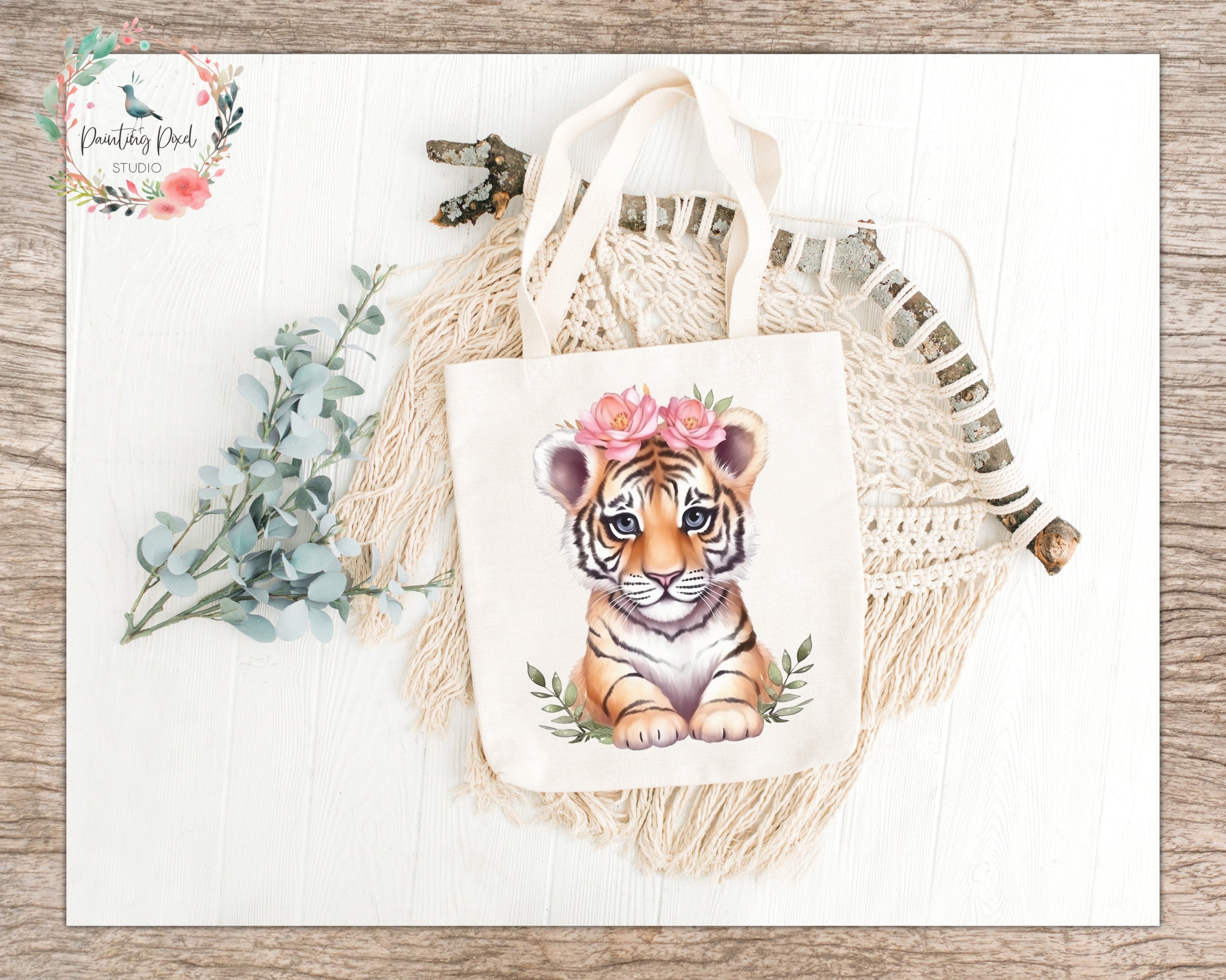 Cute Tiger Bundle Watercolor Clipart Tiger Baby Clipart - Etsy