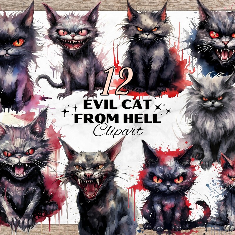 Evil Cat - Etsy