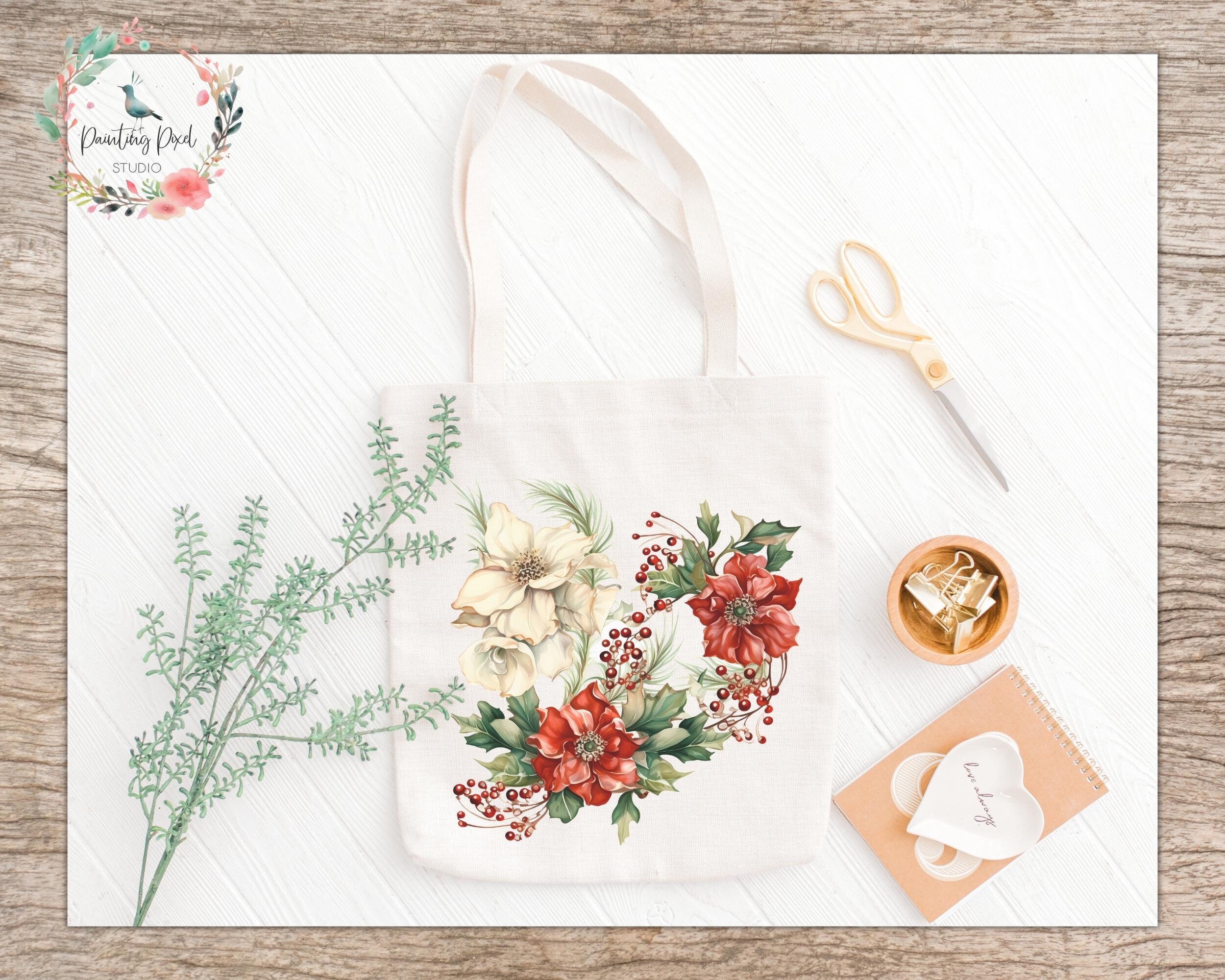 Festive Red Green White Christmas Watercolor Clipart, Christmas Clipart ...