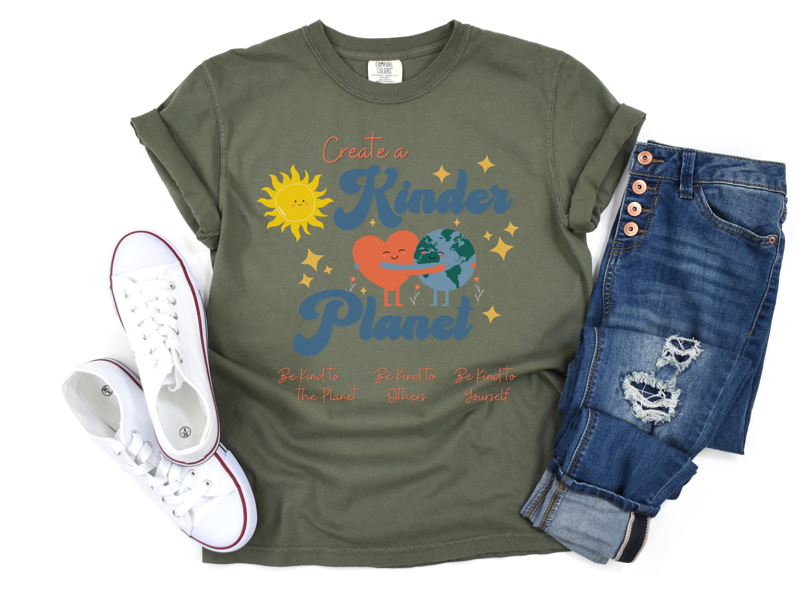 Create a Kinder Planet, VSCO Girl Aesthetic, Earth Day Hoodie, Trendy ...