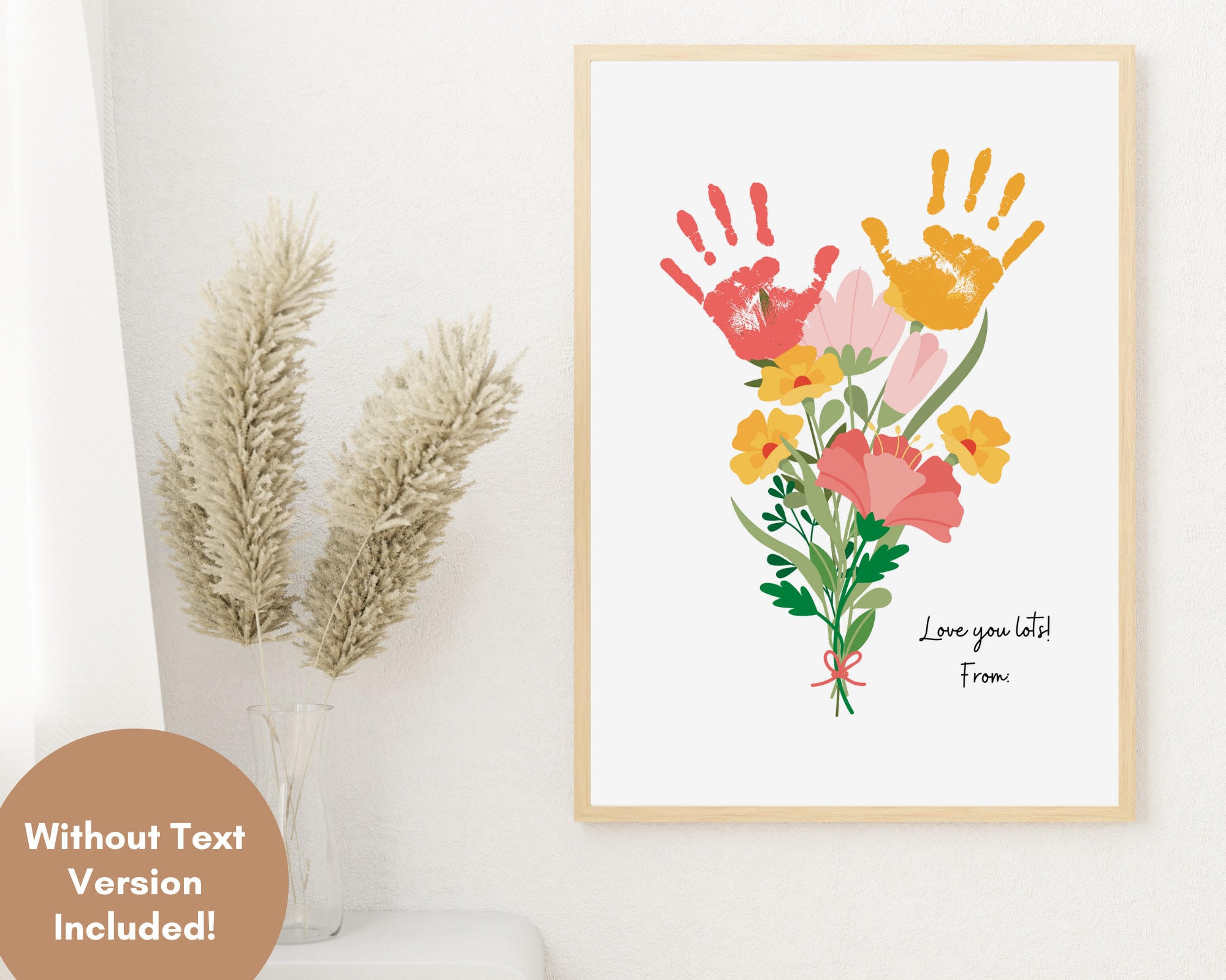 Wildflower Handprint Keepsake Craft Art, Mother's Day Gift, Printable ...