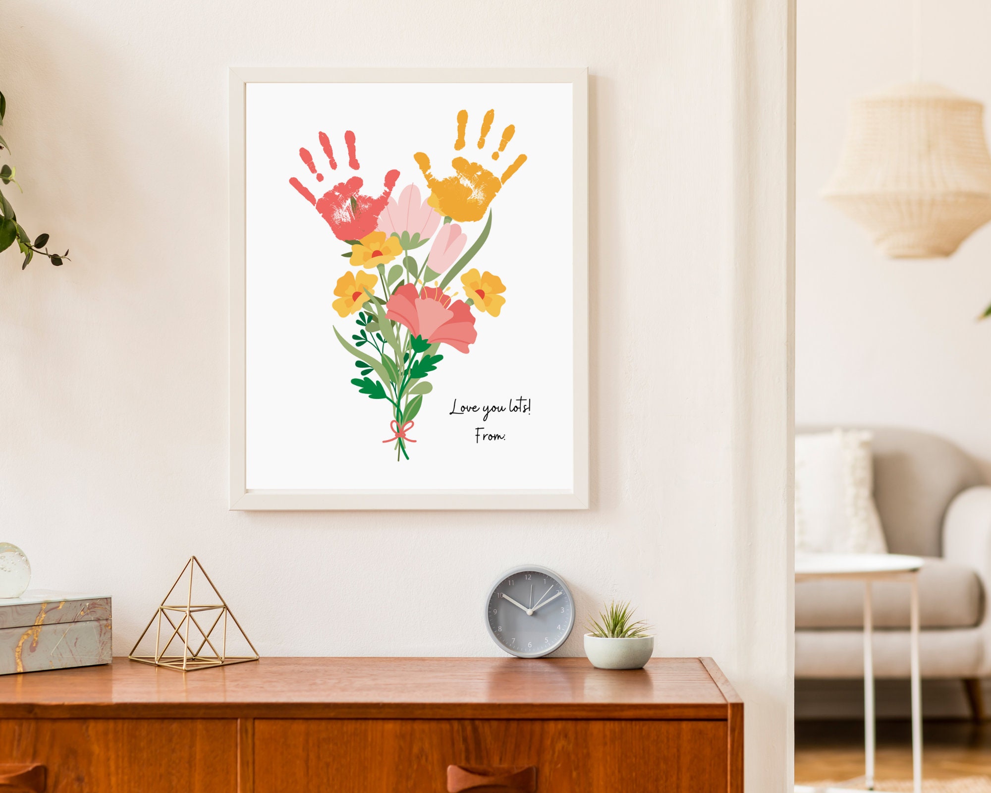 Wildflower Handprint Keepsake Craft Art, Mother's Day Gift, Printable ...