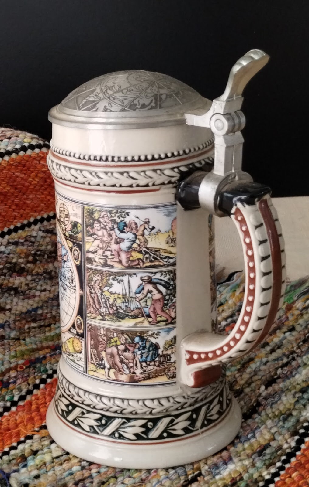 Old World Map Beer Stein Gerz Hard to Find - Etsy