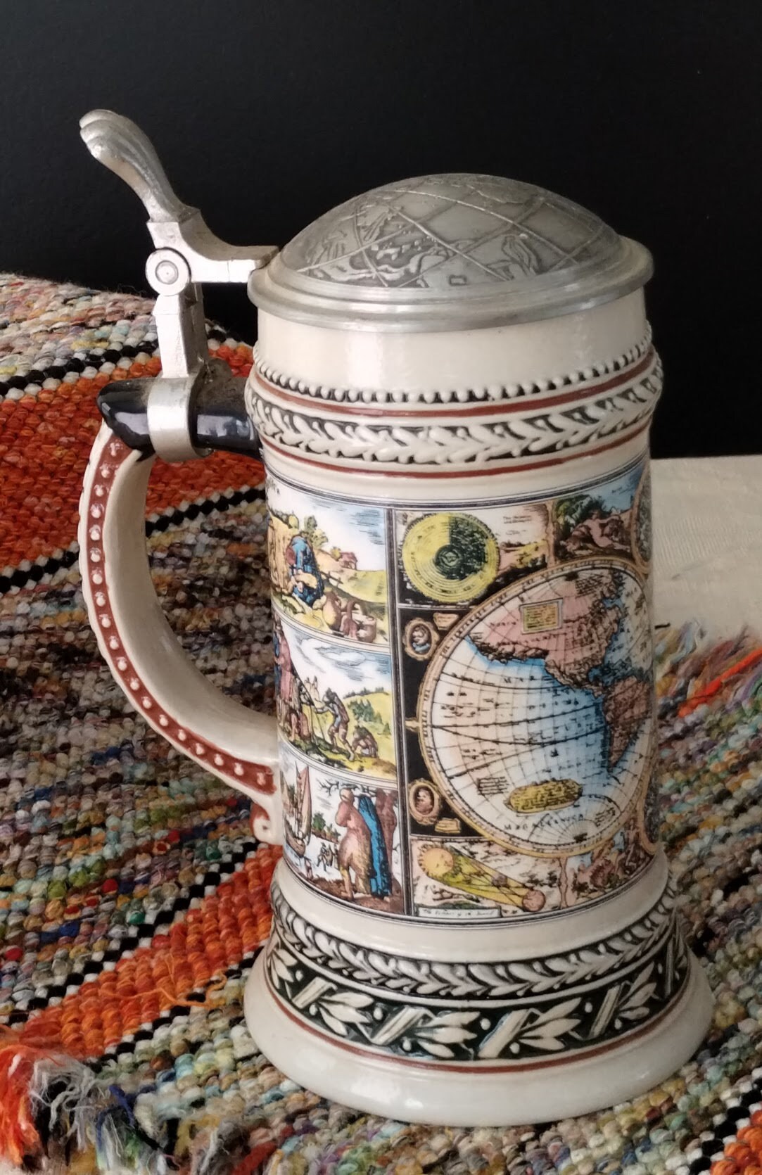 Old World Map Beer Stein Gerz Hard to Find - Etsy