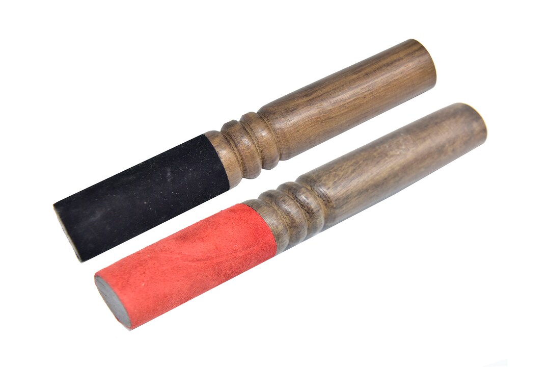 Handmade 7-inch Leather Wrapped Mallet for Singing Bowl: Made in Nepal ...