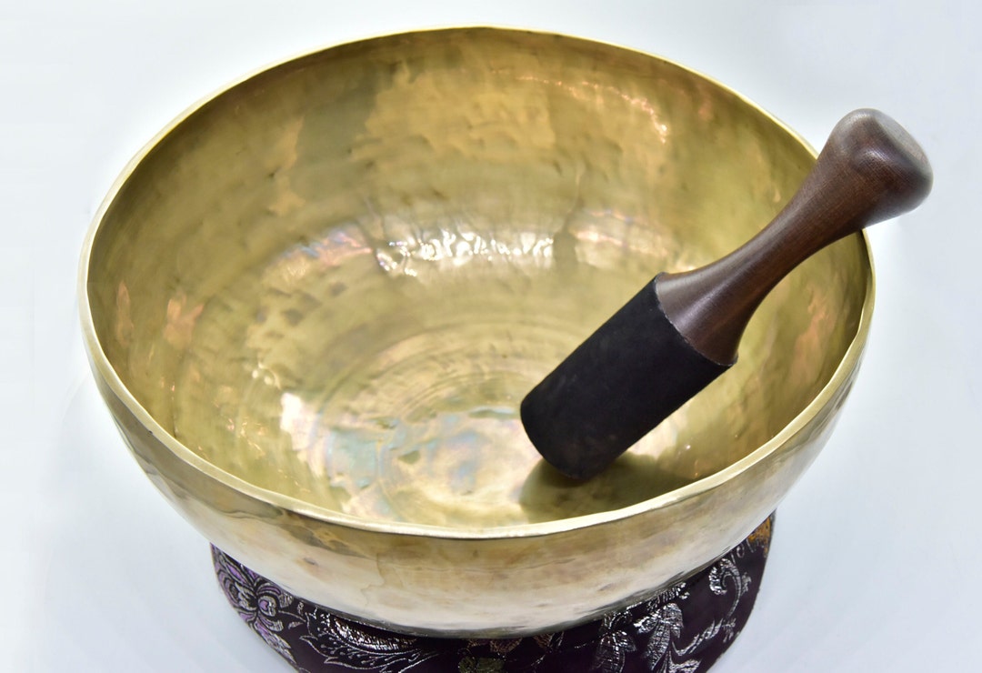Handmade 12-inch Tibetan Singing Bowl: Chakra Healing & Meditation - Etsy