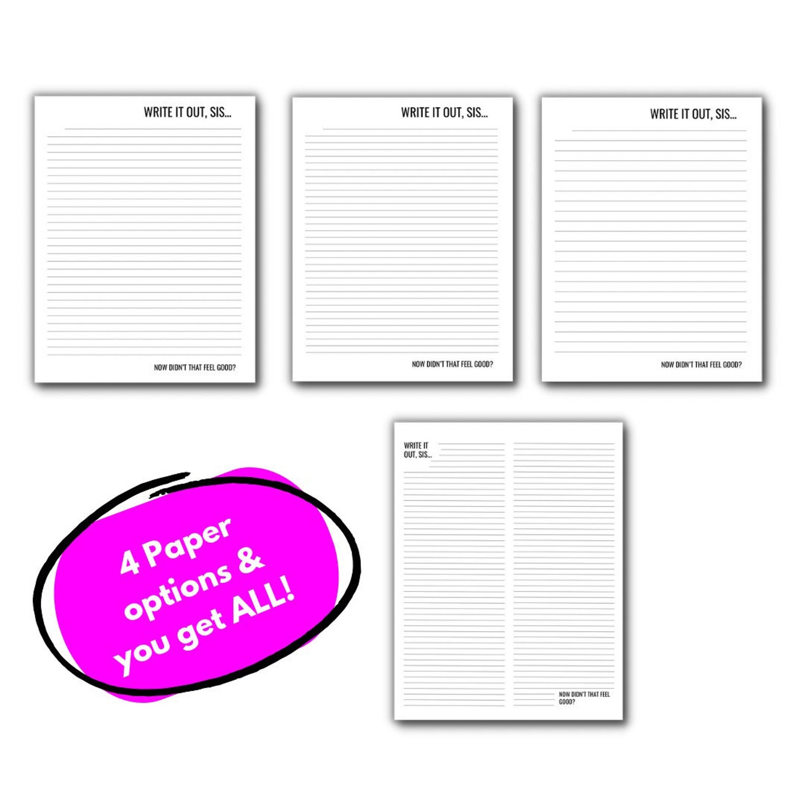 Planner Basics A5 Writing Paper Printable Notes Page - Etsy