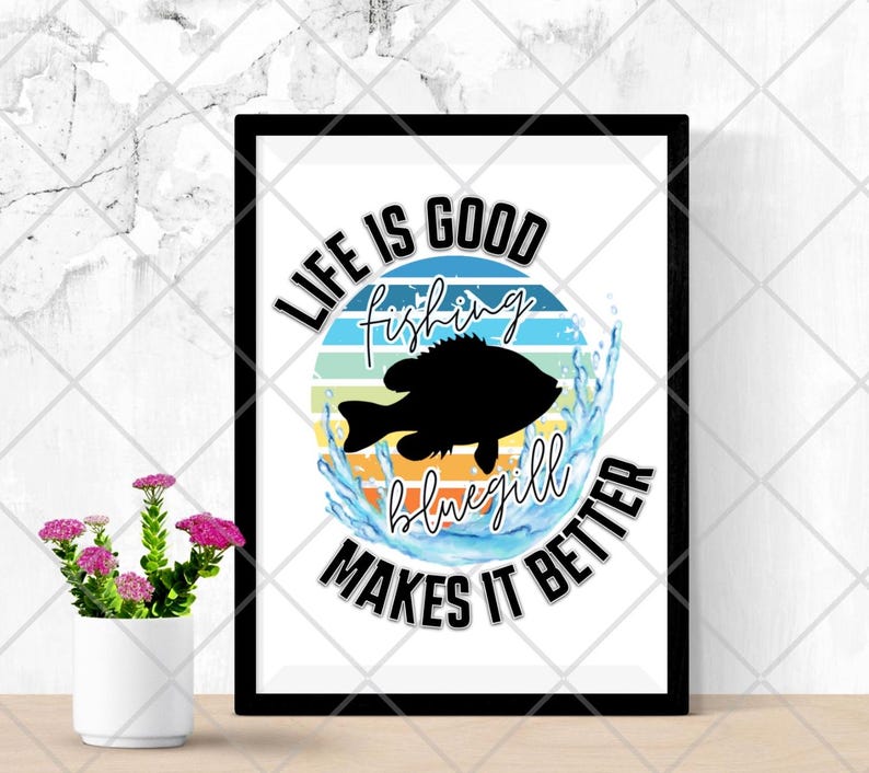 Bluegill PNG | Digital Download | Fishing | Good Life | Lake Life ...