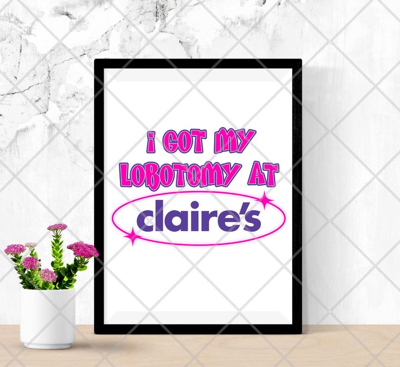 Lobotomy Digital Download | PNG | Claire’s | Humor | Dark Humor | Can ...