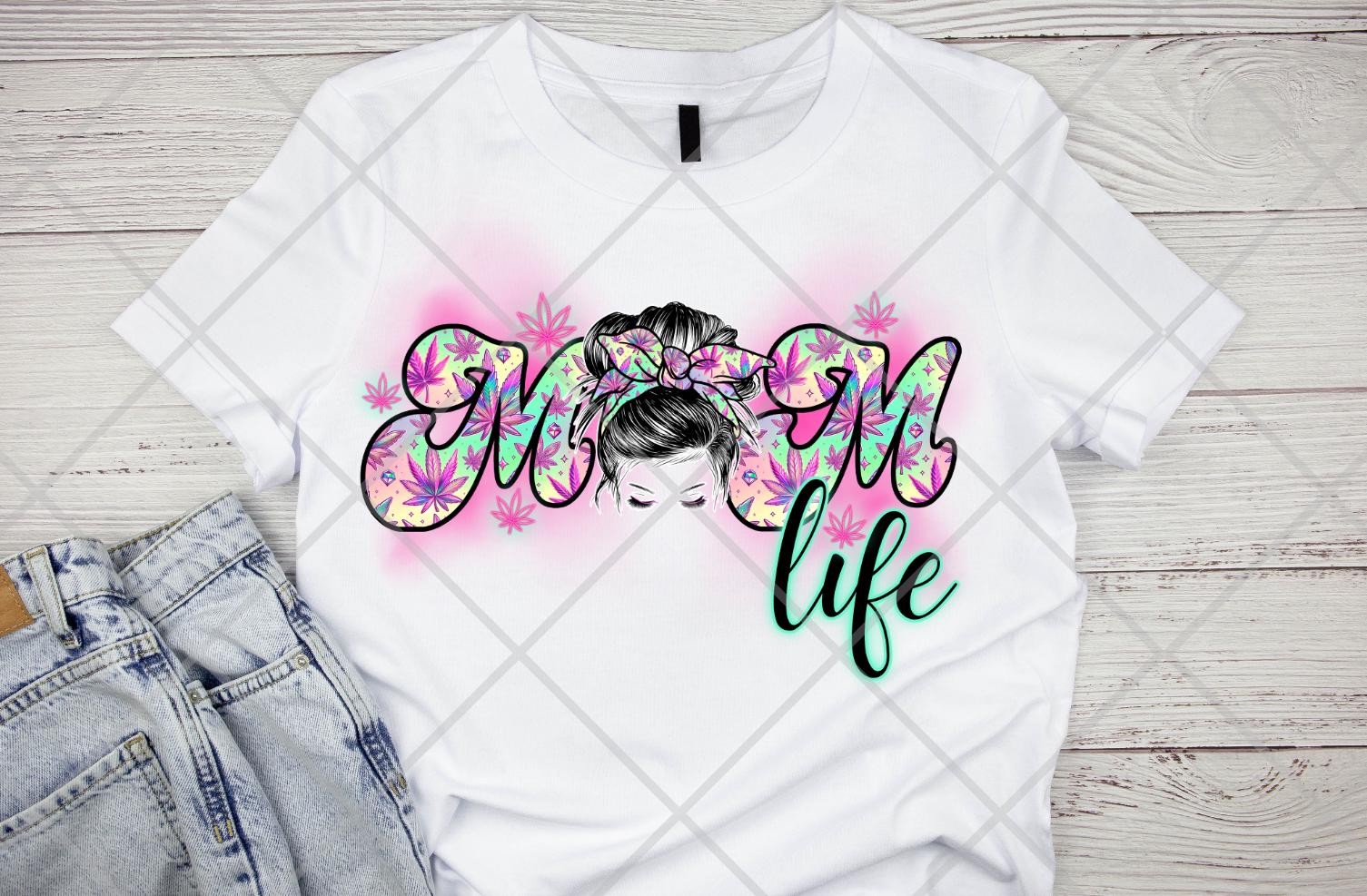 Weed Mom Digital Download PNG Cannabis Marijuana Mom Life Stoner Mom Toker Messy Bun - Etsy