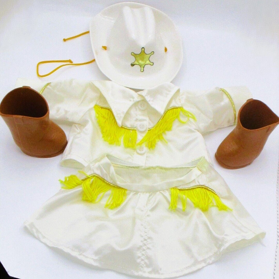 Cabbage Patch Kids 5 Piece Vintage White & Yellow Cowboy Outfit With ...