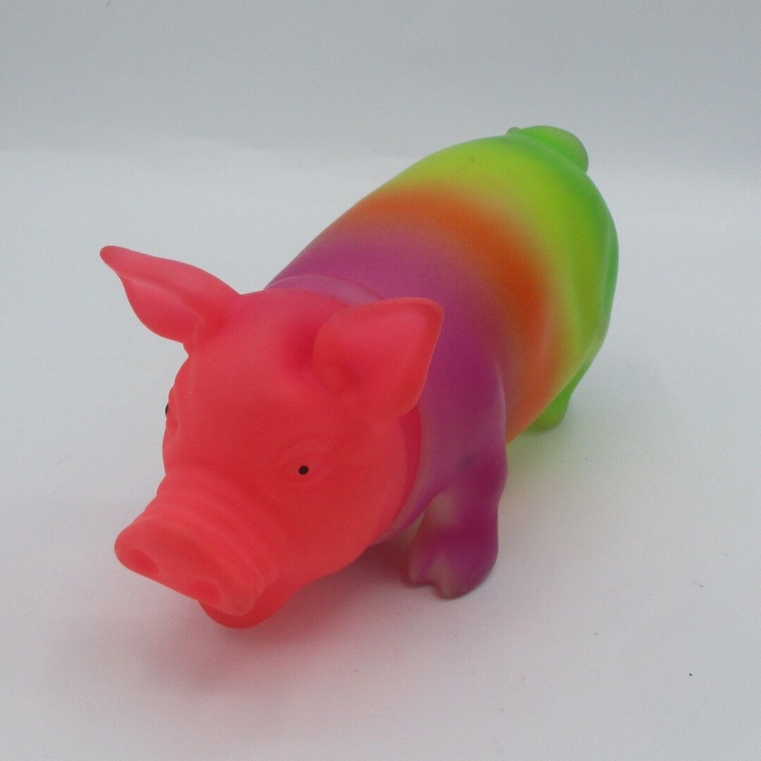Pig Rubber Novelty 8 Rainbow Snorting Pig Squeeze to Snort ages 3 - Etsy