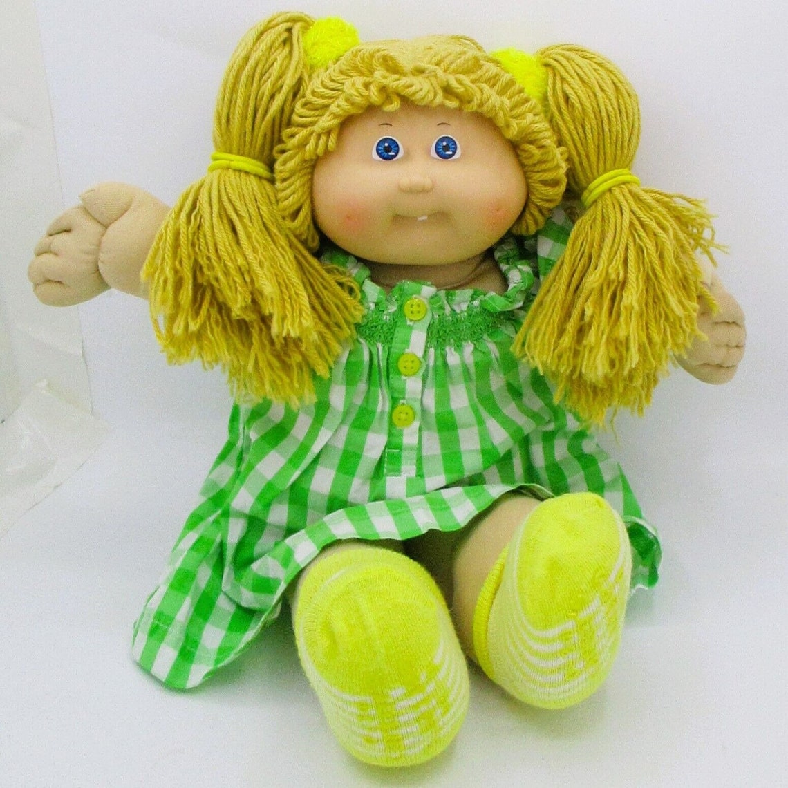 1985 Cabbage Patch Kids Girl Doll Mustard Hair, Green Eyes, Dimples ...