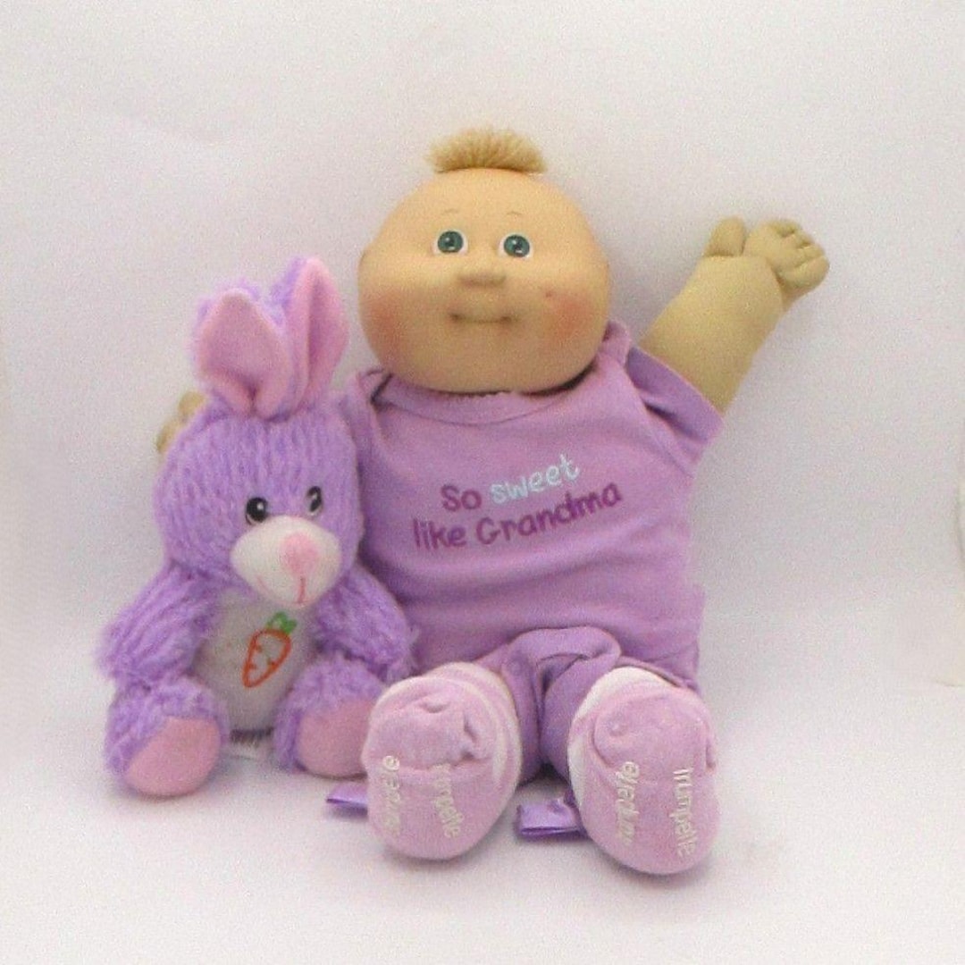 Cabbage Patch Kids Preemie Doll1985 W/ Purple Outfit & Bunny - Etsy