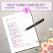 Self Care Checklist, Selfcare Daily Sheet, Printable Digital PDF ...