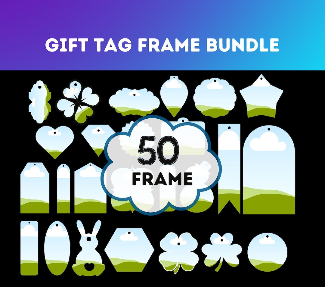 Gift Tag Frame Templates, Design Your Own Gift Tag, Editable Price Tag ...