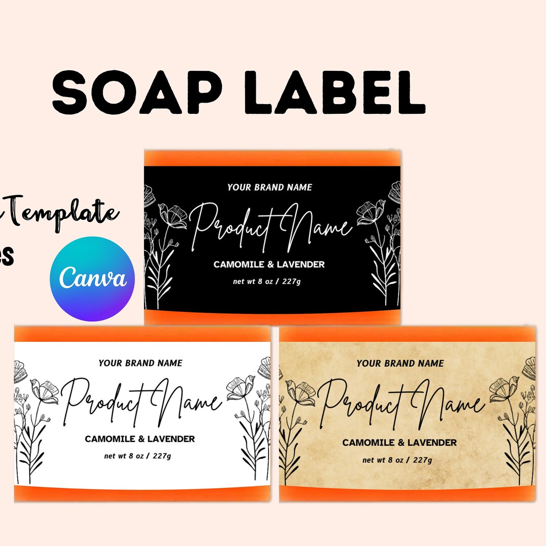 Soap Labels CANVA Editable Template Printable Custom Label Design ...