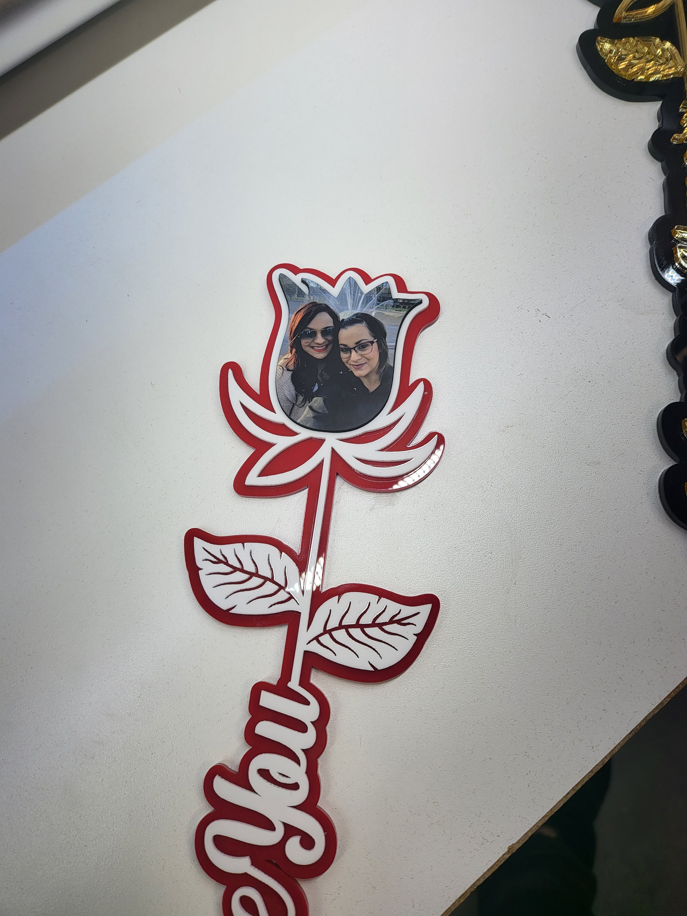 Laser Cut Acrylic Rose , in Loving Memory and I Love You - Etsy