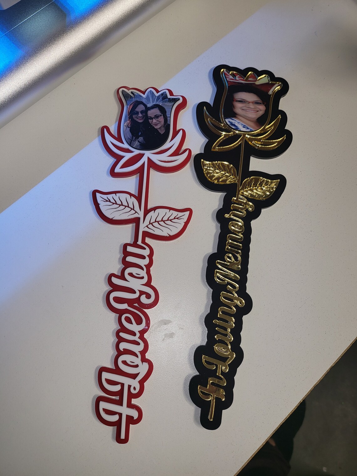 Laser Cut Acrylic Rose , in Loving Memory and I Love You - Etsy