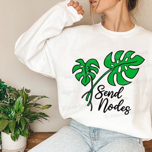 Send Nodes PNG | Monstera Digital Clipart| Funny Plant Sayings PNG ...