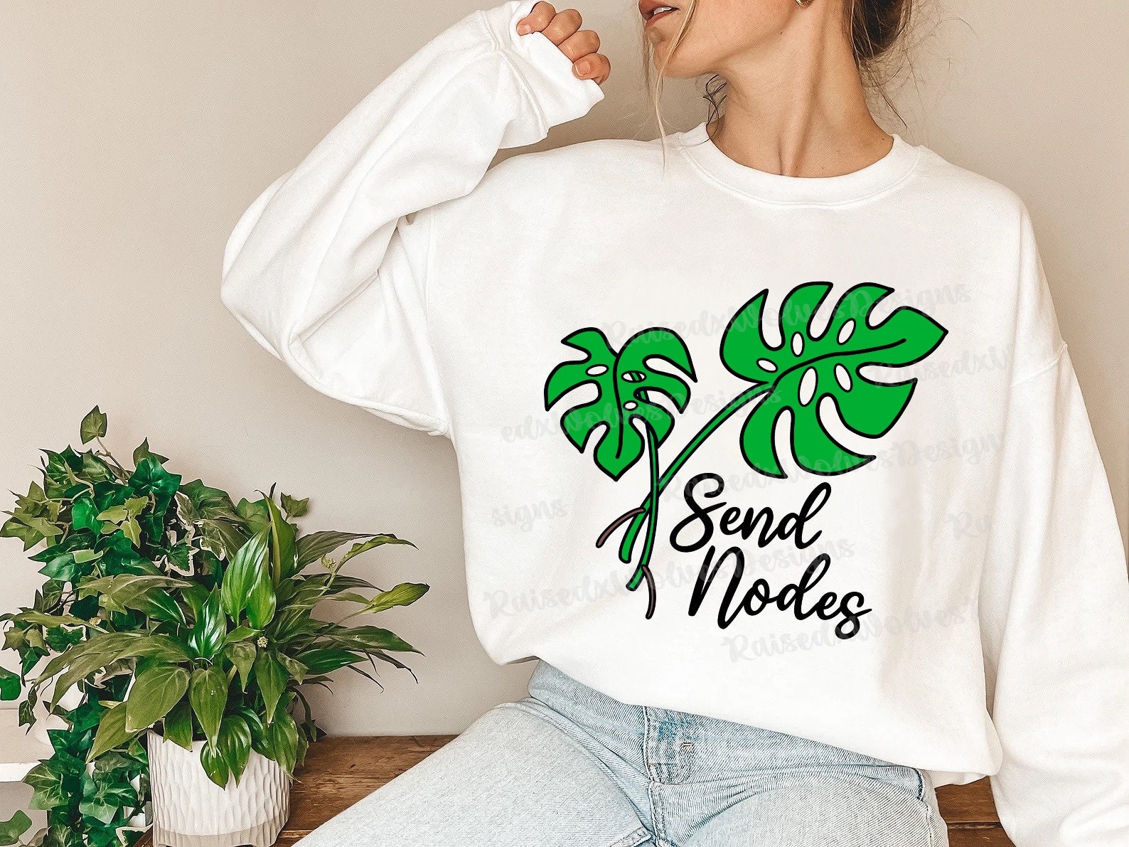 Send Nodes PNG | Monstera Digital Clipart| Funny Plant Sayings PNG ...