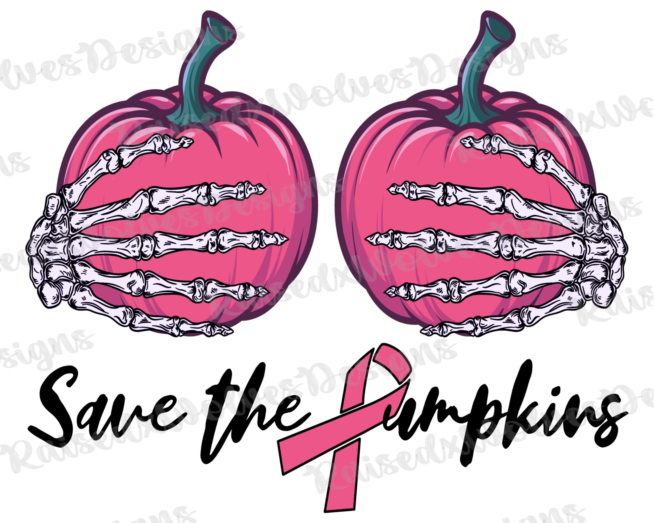 Save the Pumpkins PNG | Pink Pumpkins Digital Clipart | Halloween ...