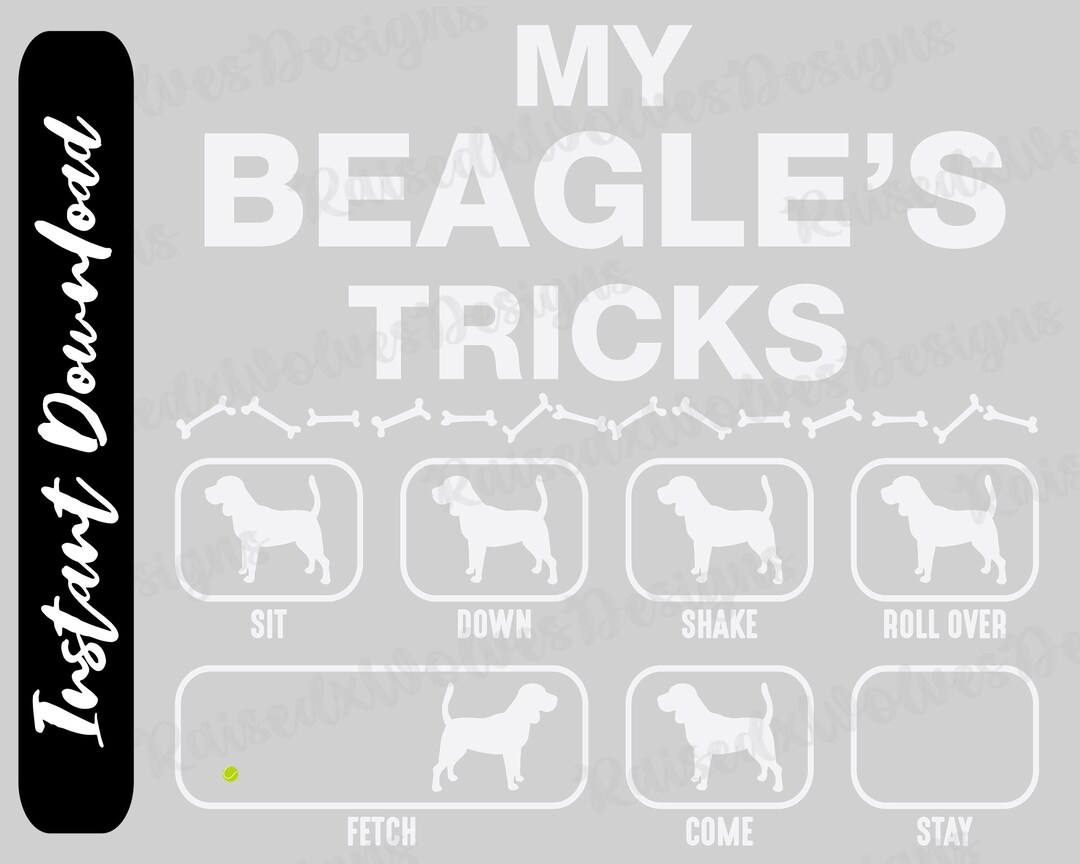 Beagle Tricks PNG | Beagle Lover Digital Clipart | Funny Dog Mom PNG ...