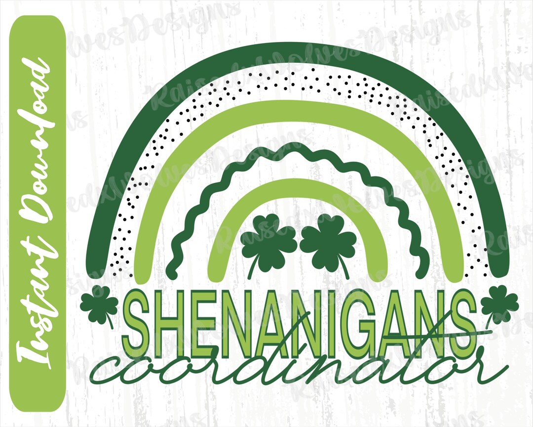 Shenanigans Coordinator PNG | St Patricks Day Digital Clipart | Green ...