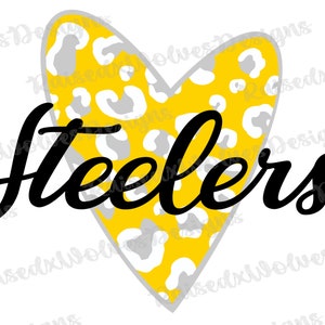 Steelers Love PNG | Leopard Steelers Heart Digital Clipart | Football ...