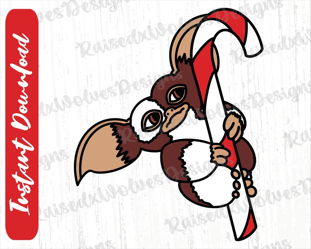 Candy Cane Gizmo PNG | Holiday Gremlins Digital Clipart | Cute ...