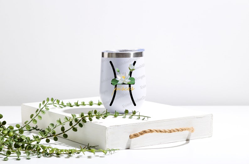 Pisces Flower PNG | Zodiac Digital Clipart | Astrology Sign PNG Instant ...