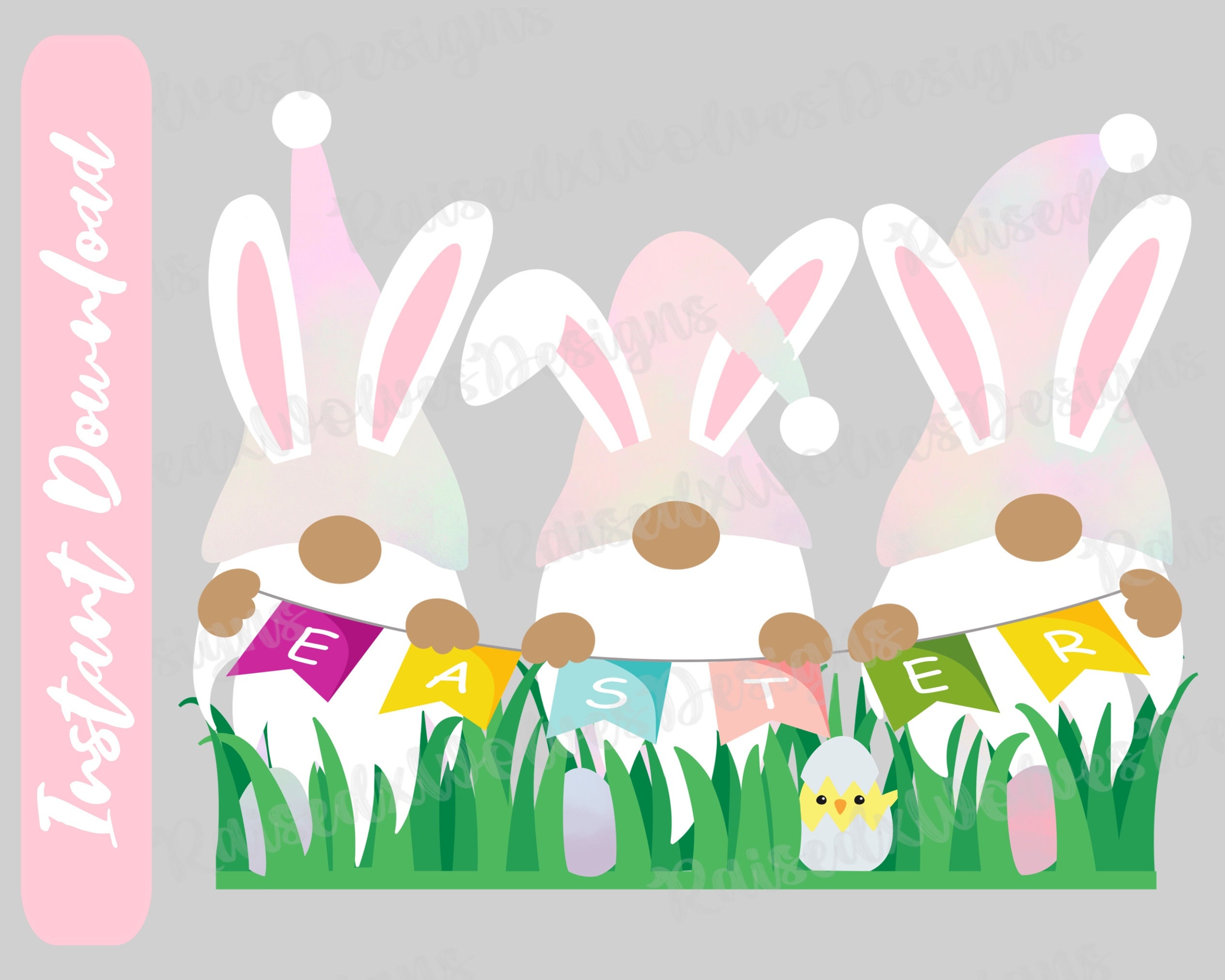 Easter Gnomes PNG | Bunny Gnomes Digital Clipart | Springtime PNG ...