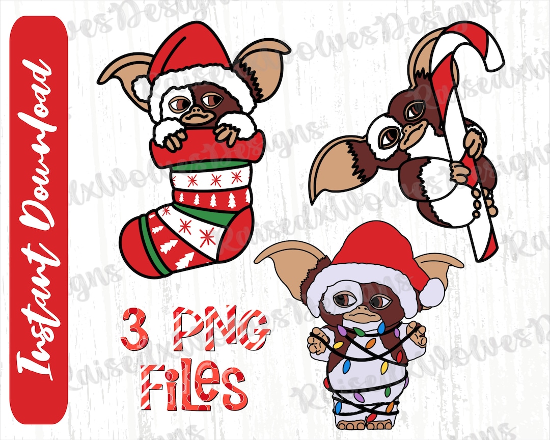 Christmas Gizmo PNG Bundle | Holiday Gremlins Digital Clipart | Cute Christmas PNG Instant ...