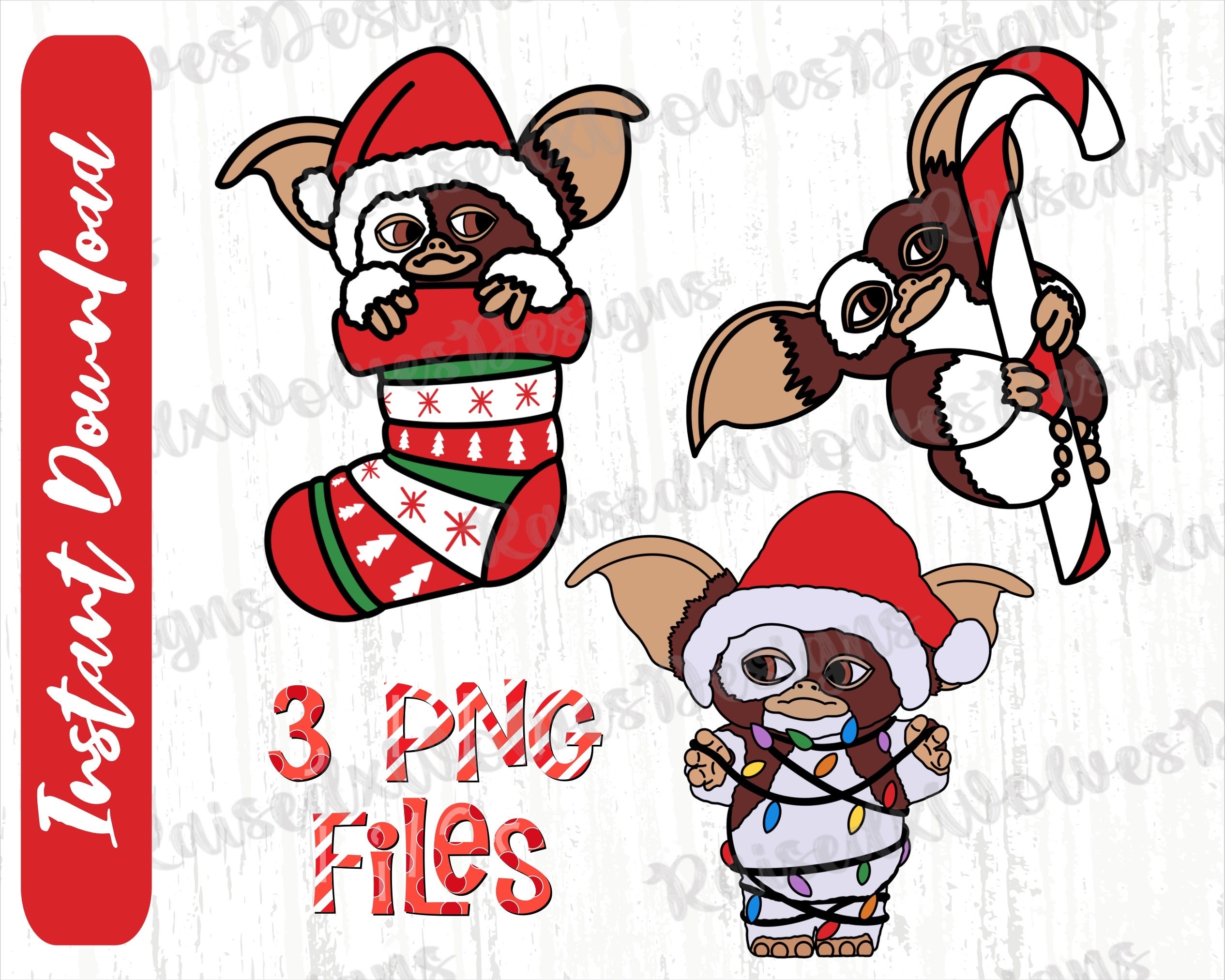 Christmas Gizmo PNG Bundle | Holiday Gremlins Digital Clipart | Cute ...