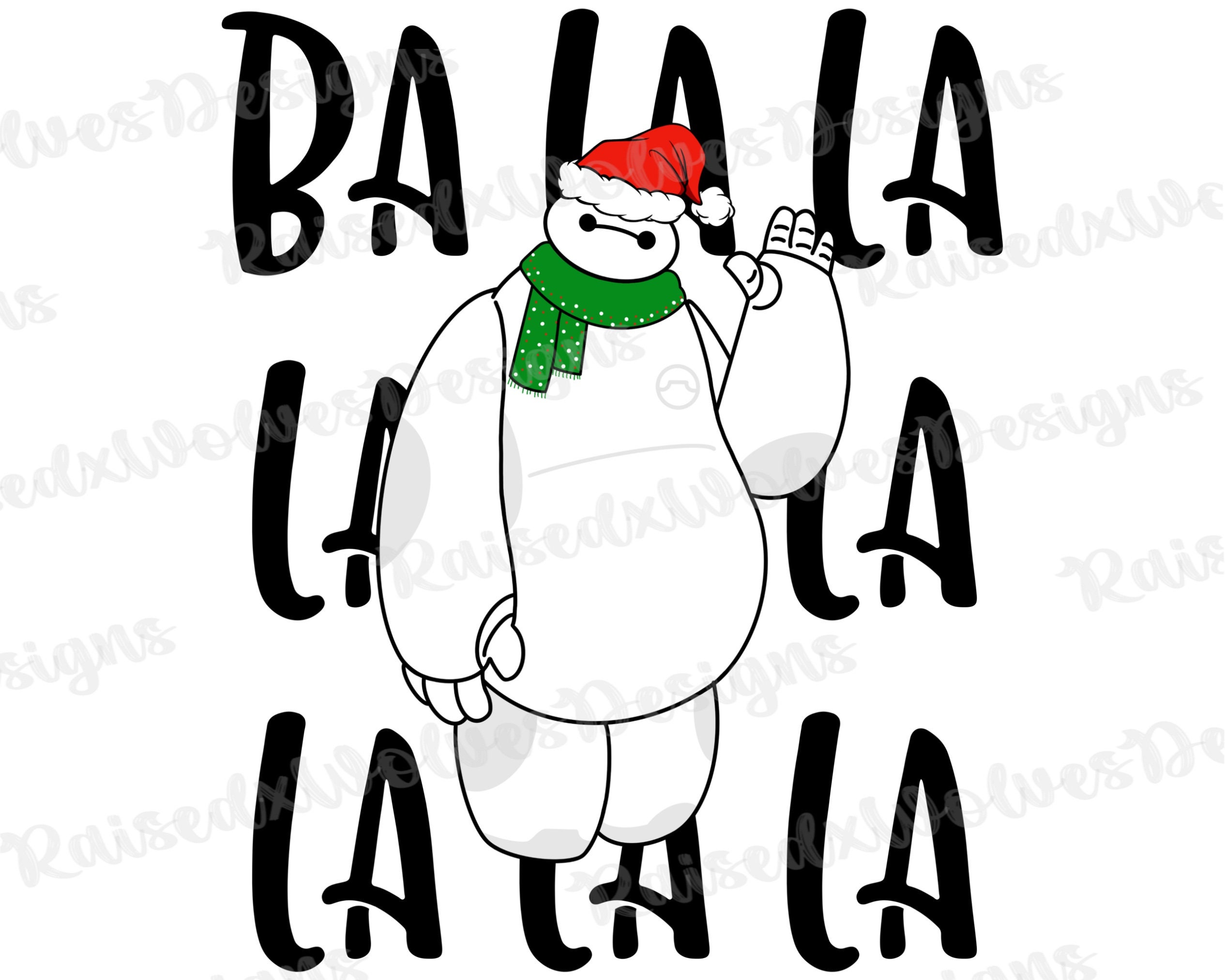 Baymax Christmas PNG | Holiday Digital Clipart | Cute Christmas Png ...