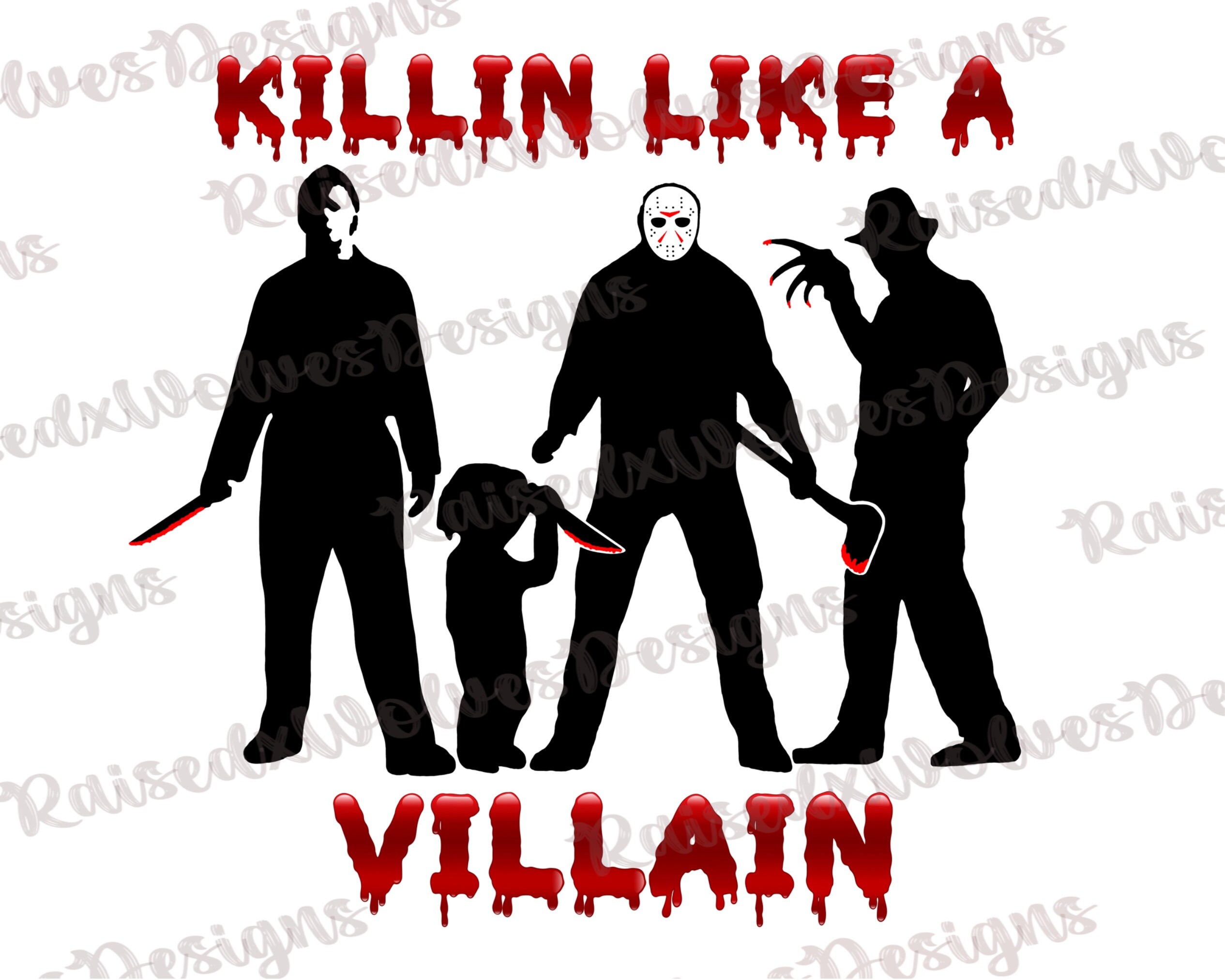 Killin Like A Villain PNG File | Halloween Digital Clipart | Horror ...