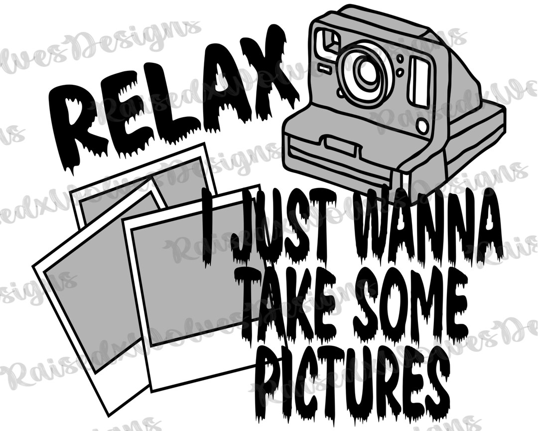 Relax Polaroid Camera PNG | Photography Clipart (digital Download) - Etsy