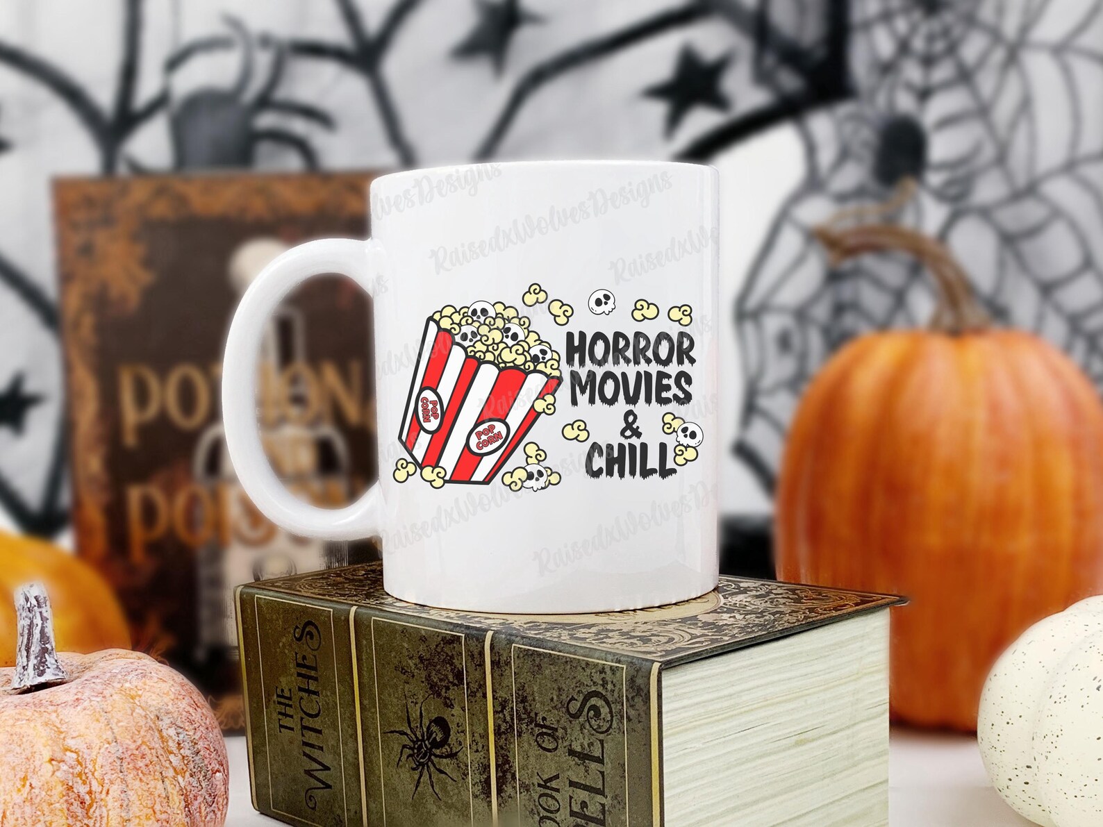 Horror Movies & Chill PNG | Spooky Season Digital Clipart | Skulls and ...