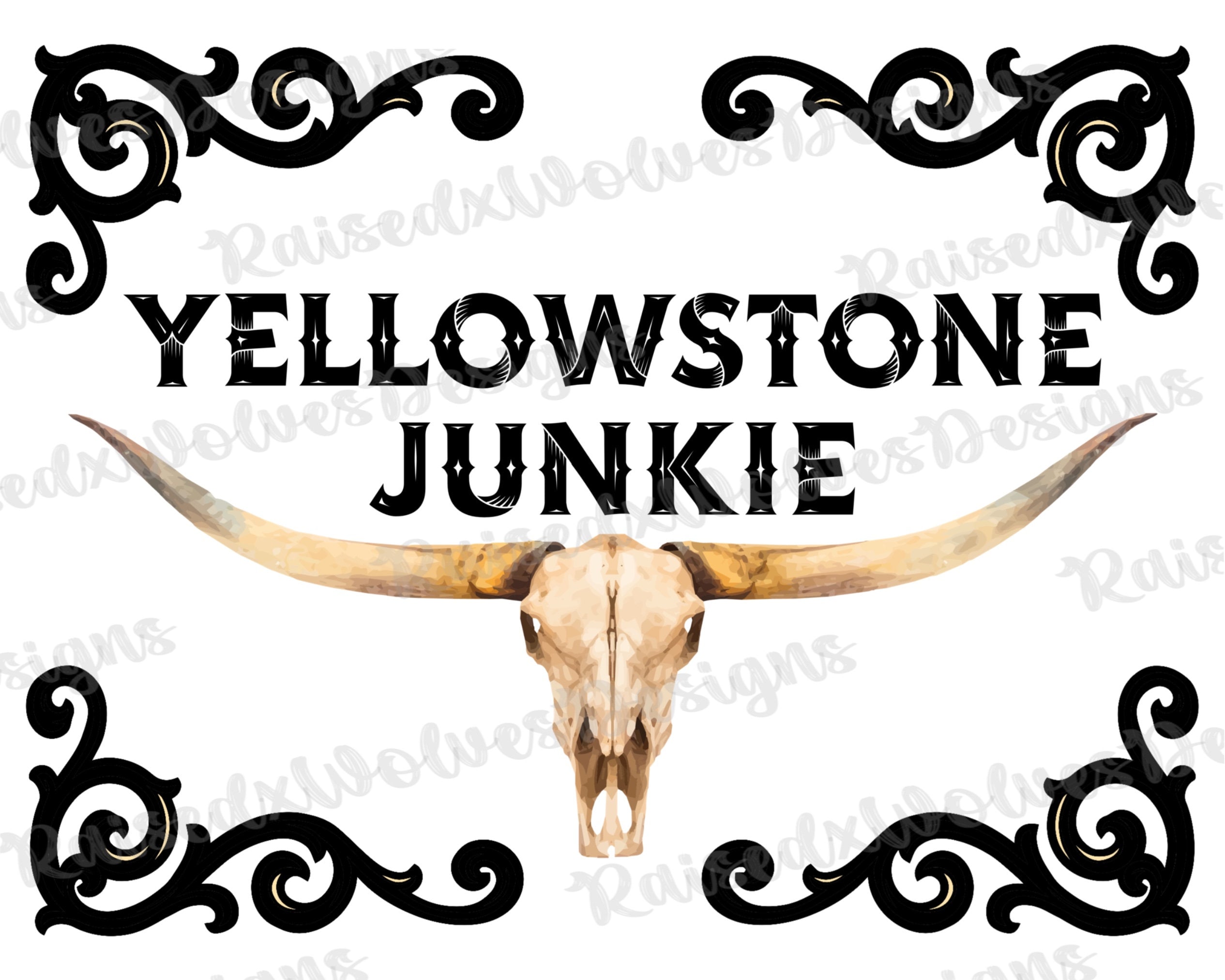 Yellowstone Junkie PNG Bull Skull Digital Clipart Dutton - Etsy