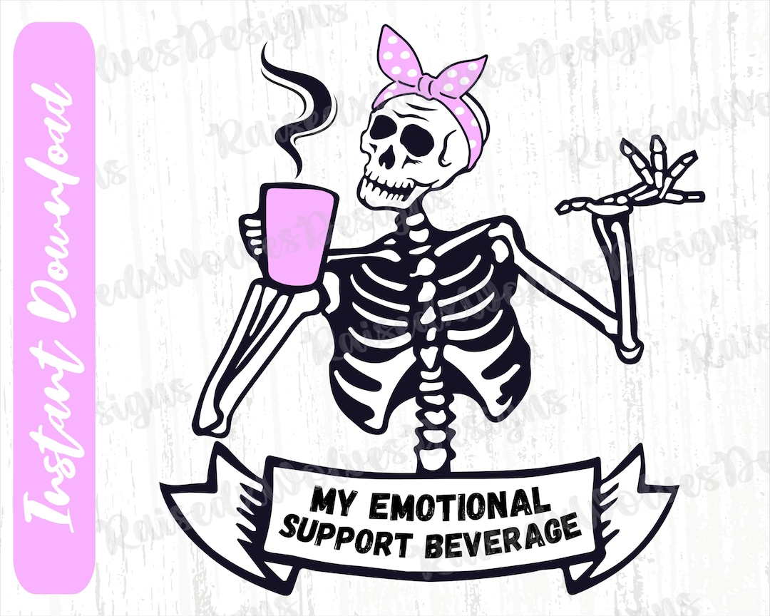 My Emotional Support Beverage PNG | Coffee Lover Digital Clipart ...
