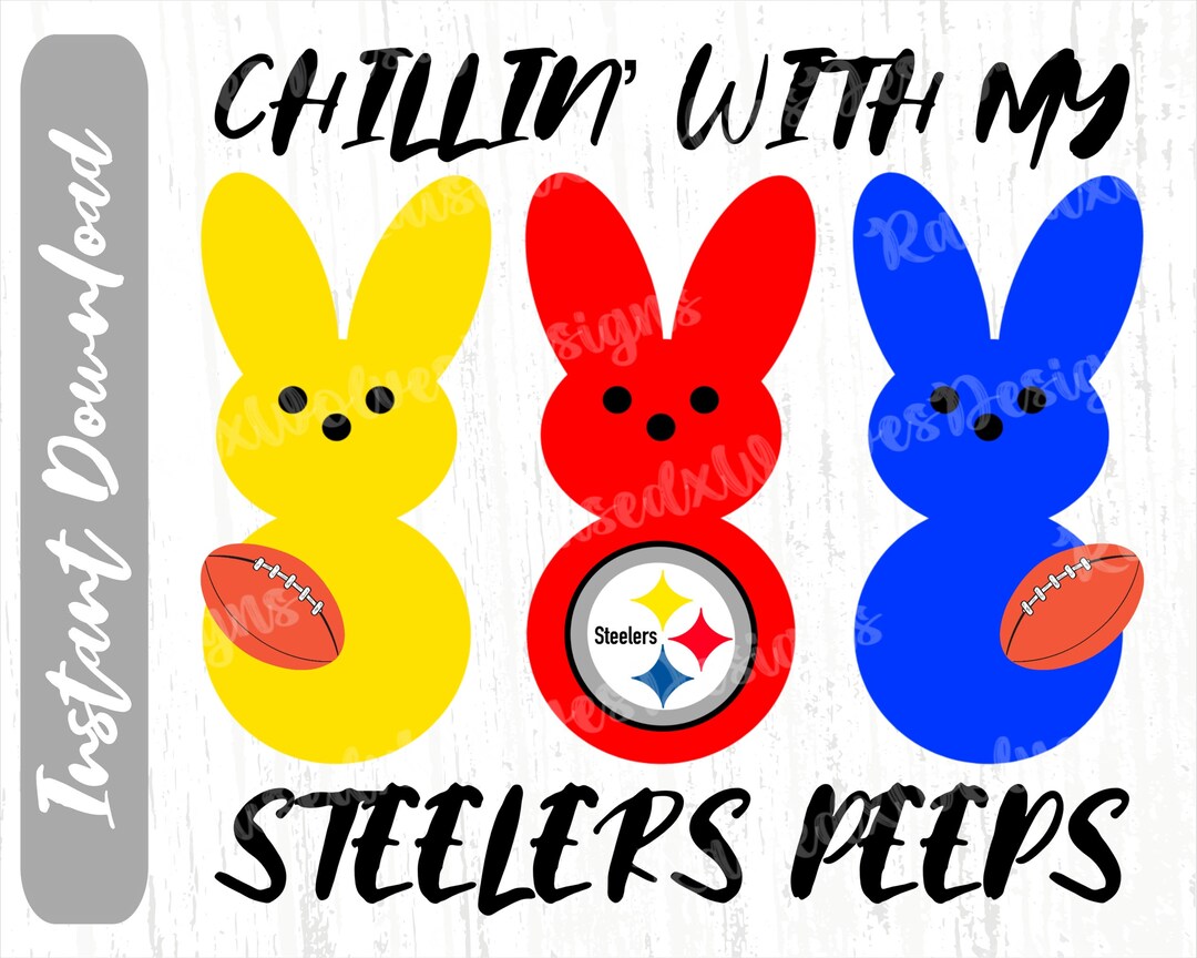 Football Peeps PNG | Easter Steeler Digital Clipart | Black and Yellow ...