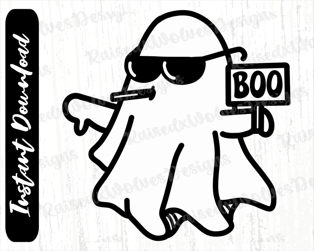 BOO Ghost PNG | Halloween Digital Clipart | Funny Ghost PNG Instant ...