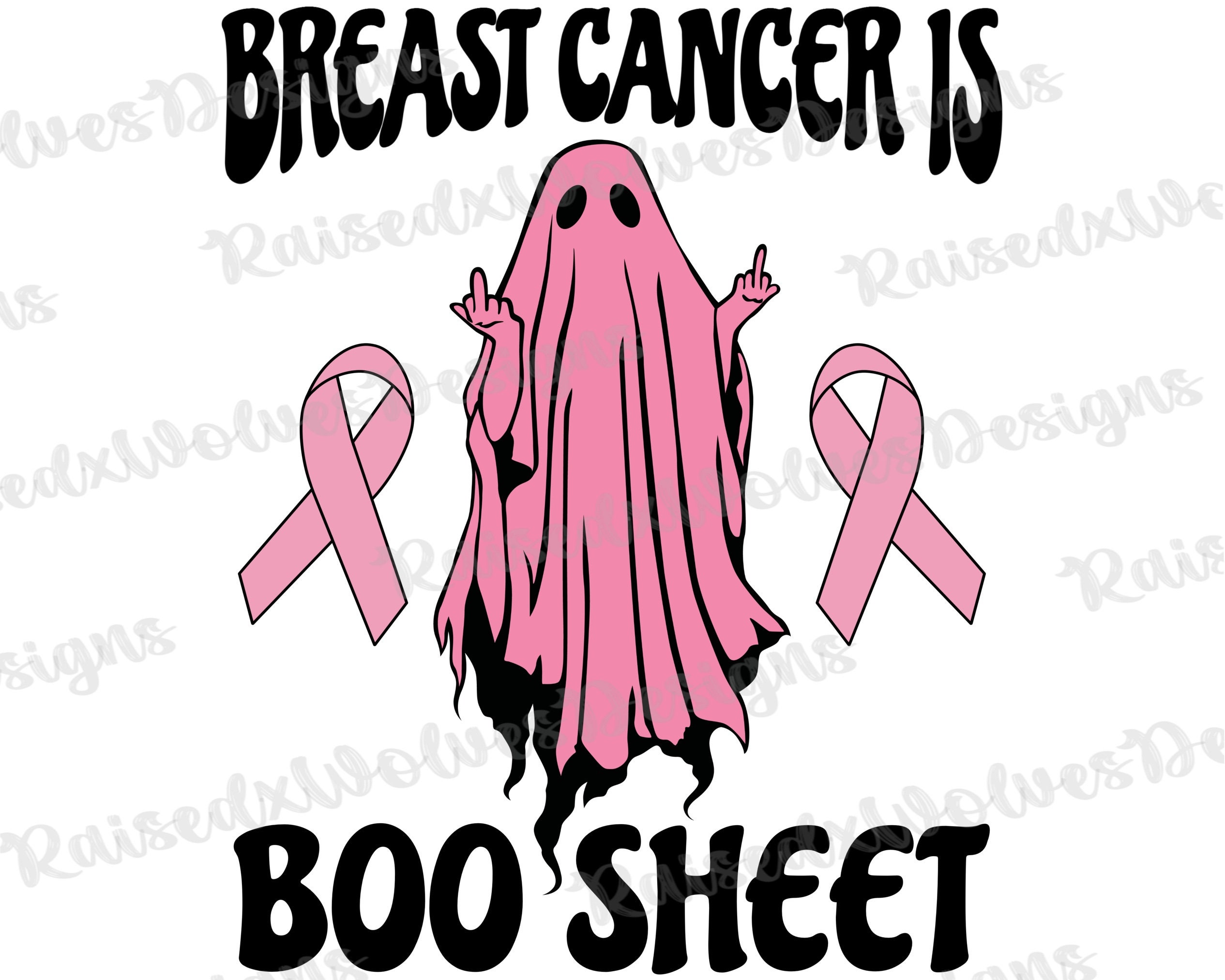 Breast Cancer Awareness Ghost PNG | Halloween Pink Ribbon Clipart ...