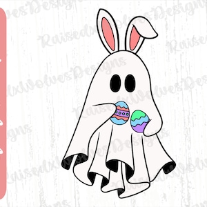 Easter Ghost PNG File | Happy Easter Digital Clipart | Spooky Easter ...